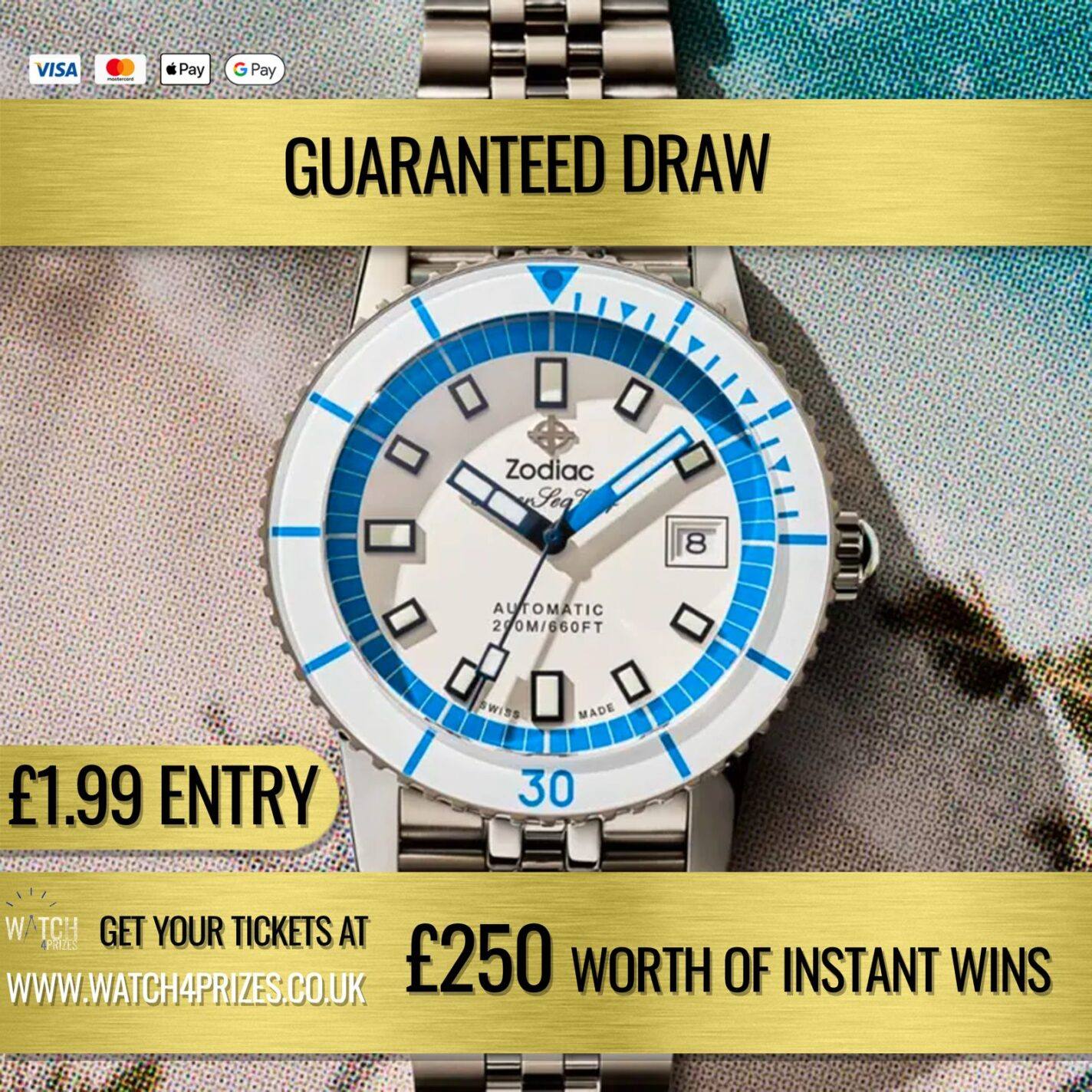 ZODIAC SUPER SEA WOLF D ZO9291 WHITE/BLUE WATCH » Watch 4 Prizes