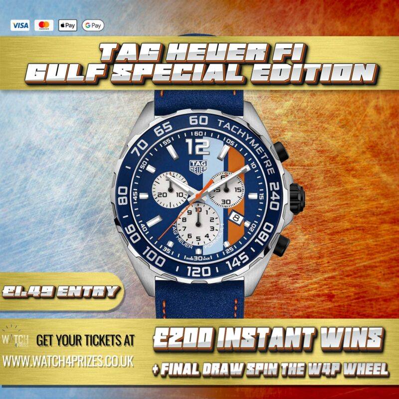 TAG HEUER FORMULA 1 CHRONOGRAPH ‘SPECIAL GULF EDITION’ OR £1000 CASH ...